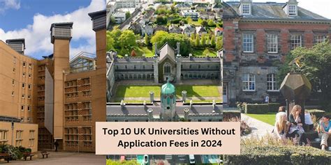 Top 10 Uk Universities Without Application Fees In 2024