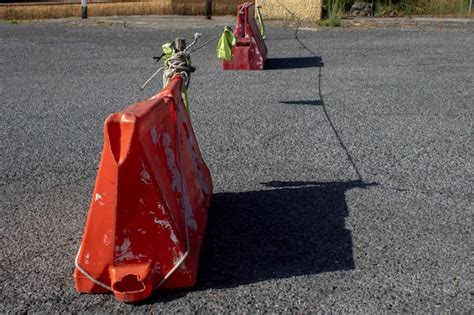 Premium Photo Road Barriers To Restrict Traffic Objects Using As An Obstacle Stopping The