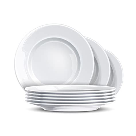 Premium Vector Stack Of Clean Plates