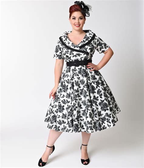 1950s Plus Size Dresses Swing Dresses Plus Size Vintage Dresses