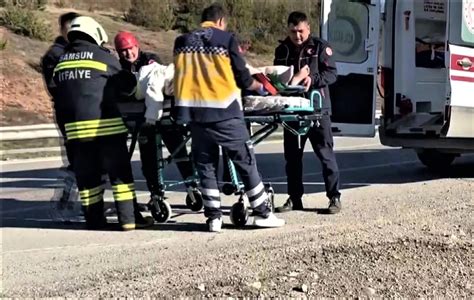 Samsun da hafif ticari araç takla attı 6 yaralı Haberler