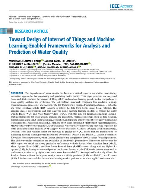 pdf toward design of internet of things and machine learning enabled