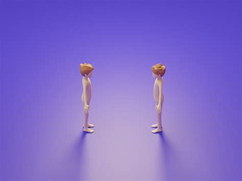 Low Poly 3d Character Base Body People Illustration Set Superhive