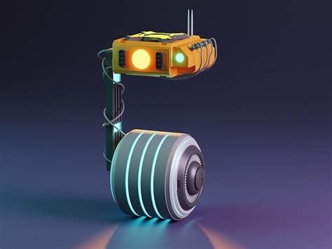 Futuristic Robot Projector 3d Model Cgtrader