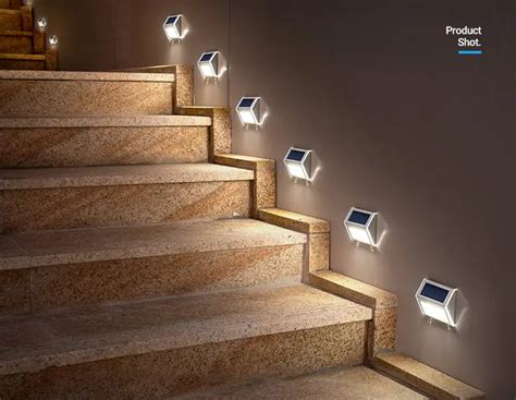 1pc 태양 데크 조명 야외 계단 조명 따뜻한 흰색 Led 태양 단계 조명 방수 스테인레스 스틸 울타리 조명 마당 안뜰