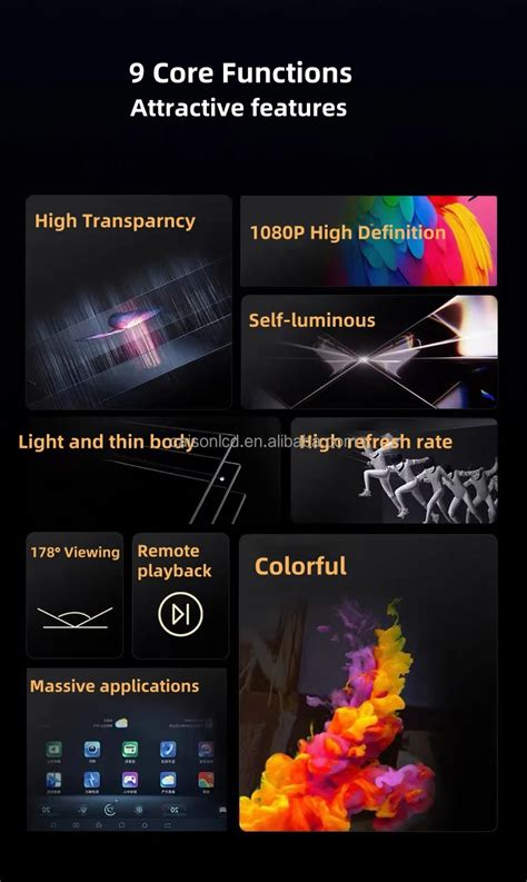 55 Inch Transparent Oled Modules FHD 1920 1080 Transparent Oled