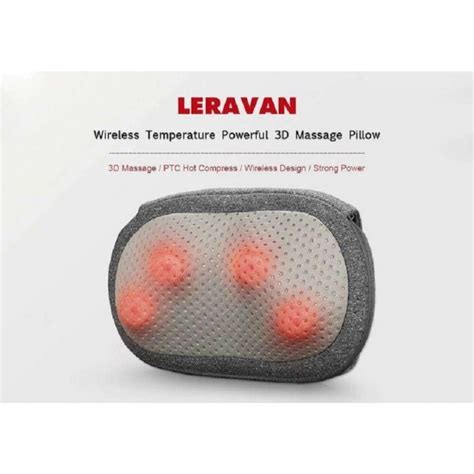 Jual Xiaomi Leravan Wireless Massage Pillow With Heating Plate Alat