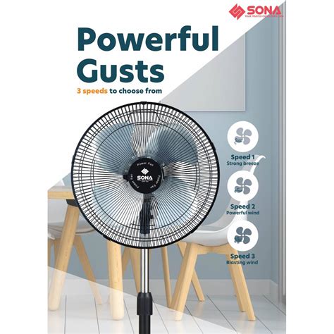 Sona 12” Power Stand Fan Sso 6062n