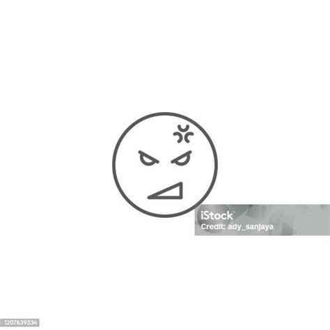憤怒的臉表情符號向量圖示符號孤立在白色背景向量圖形及更多人圖片 人 嘴 圖像式社交媒體 Istock