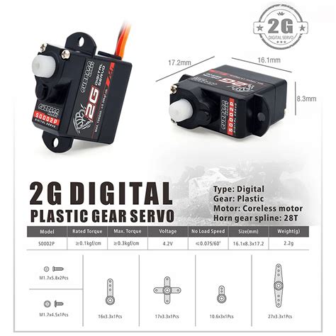 Surpass Hobby 2g Digital Plastic Gear Lightweight Servo