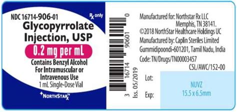 Glycopyrrolate Injection Fda Prescribing Information Side Effects And Uses