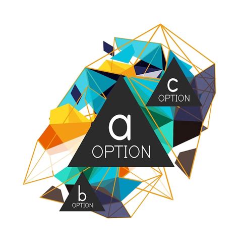 Premium Vector Geometric Triangle Infographics
