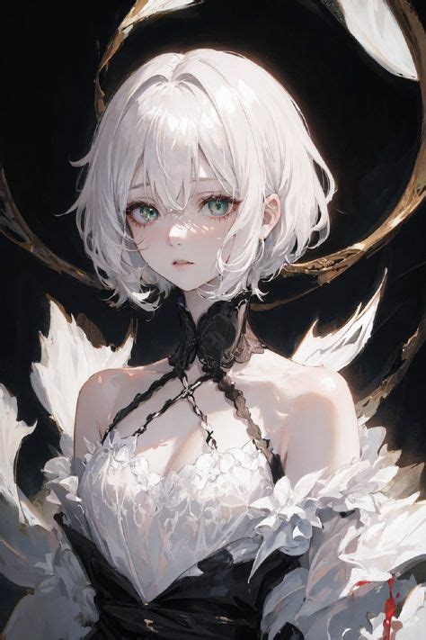 White Hair Blue Eyes Anime Female