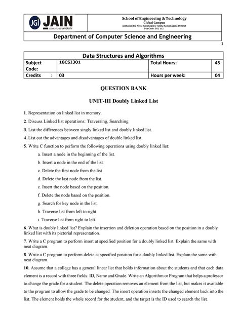 DSA Question BANK Dfvfdvd Warning TT Undefined Function Jakkasandra Post