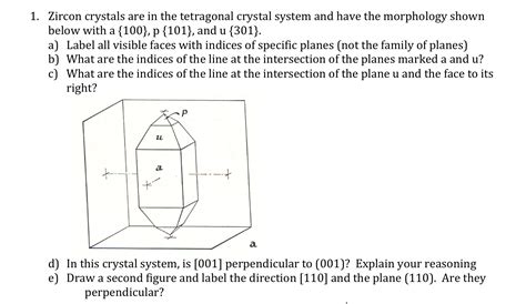 Solved Zircon Crystals Are In The Tetragonal Crystal System