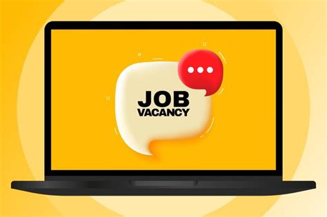 Premium Vector Job Vacancy Speech Bubble With Text 3d Illustration