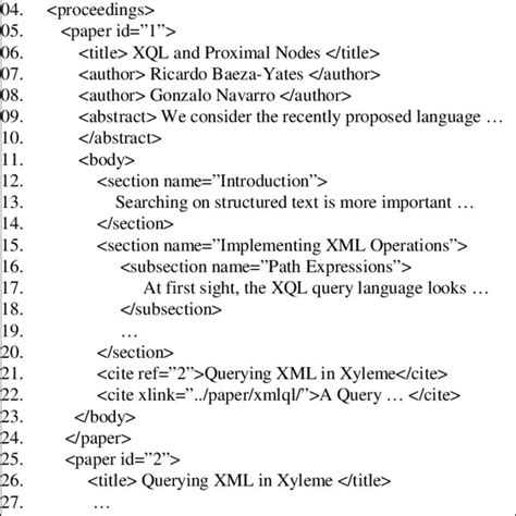 An Example Xml Document Download Scientific Diagram