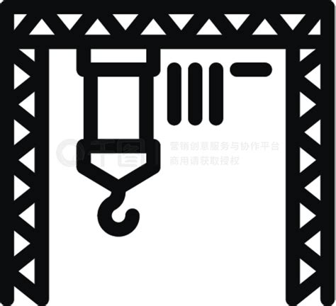 标志免抠元素工业起重机图标矢量工业起重机标志孤立的轮廓符号图工业起重机图标矢量轮廓图模板免费下载eps格式1500像素编号