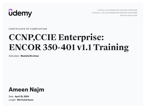 ameen a najm on linkedin view my ccnp encor certificate of completion