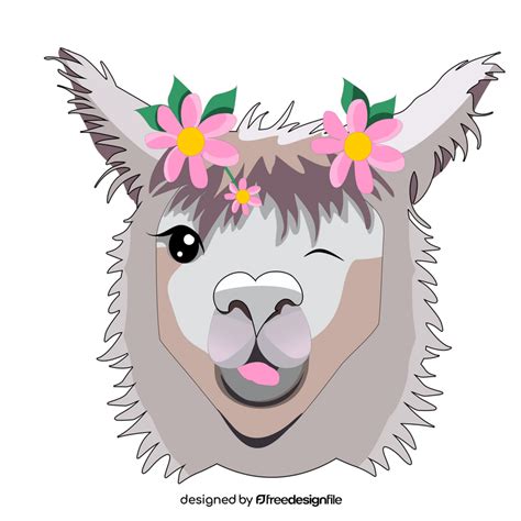 Llama Head Clipart Free Download