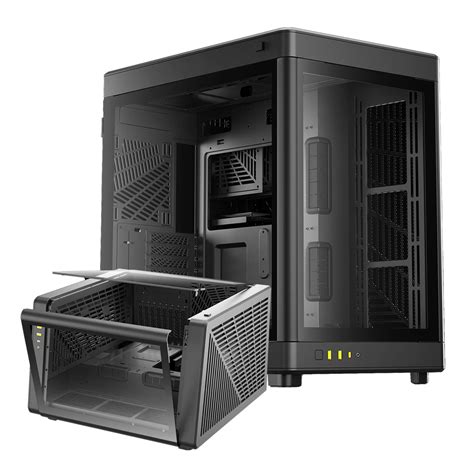 Gamdias Rgb Dual Chamber Panoramic Tempered Glass Gaming Pc Case With