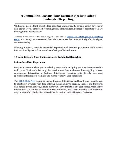 ppt 5 compelling reasons your business needs to adopt embedded
