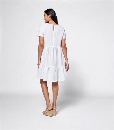 European Linen Tiered Dress Target Australia