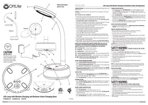 User Manual For Ottlite Technologies Inc Led Lamp With Wireless