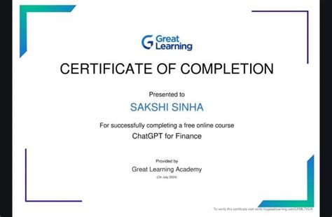 sakshi sinha on linkedin greatlearningacademy greatlearning glacertificate
