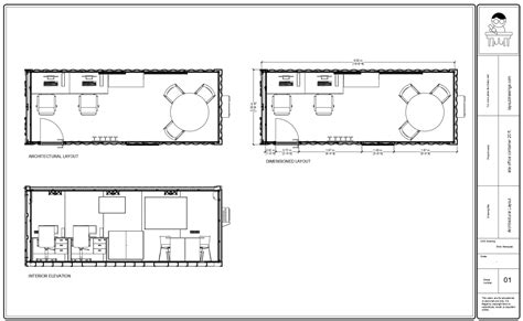 Site Office Container 20 Ft Pdf Layout Drawings