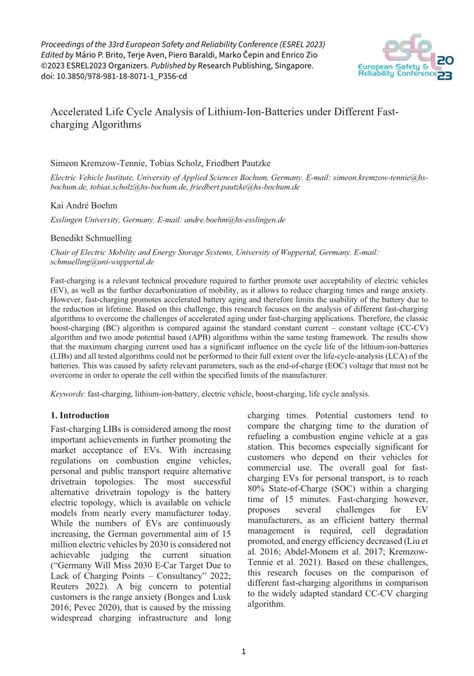 PDF Accelerated Life Cycle Analysis Of Lithium Ion Batteries Under