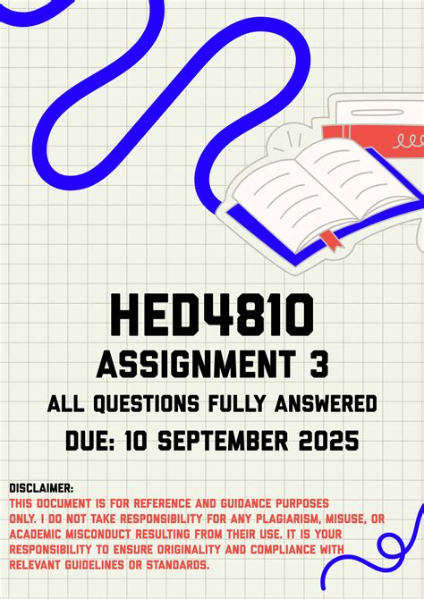 HED4810 Assignment 3 Memo Due 10 September 2025 StudyPass