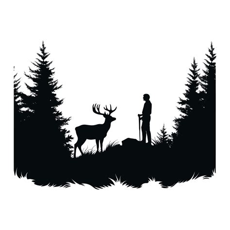 Deer Hunting Silhouette Dear Hunting Illustration 44271653 Vector Art
