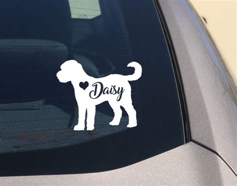Goldendoodle Sticker With Name 5x6 12x14cm Personalized Waterproof Vinyl Car Decal Custom