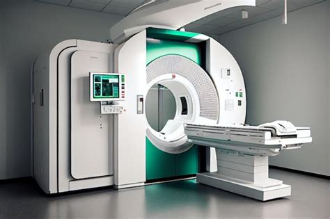 Escáner de tomografía computarizada en el hospital equipo médico ia
