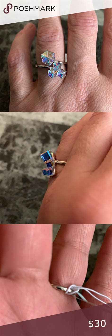 Bleu Sage Crystal Cubed Ring Crystals Ring Shopping Rings
