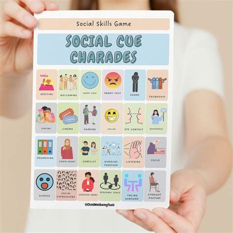 Social Cue Charades Game Printable Asd Support Digital Game Etsy