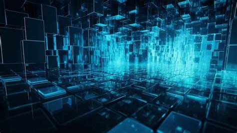 Mesmerizing 3d Technology Texture Illuminated By Lustrous Blue Light Captivating Illustration