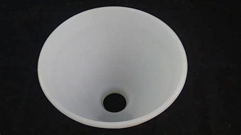 Vintage Lamp Shade Light Diffuser Torchiere White Glass Ribbed Large 8