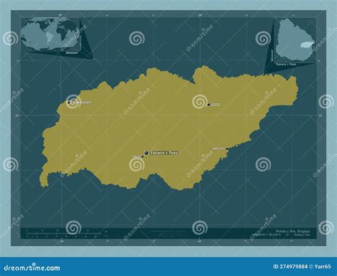 Treinta Y Tres Uruguay Solid Labelled Points Of Cities Stock Illustration Illustration Of