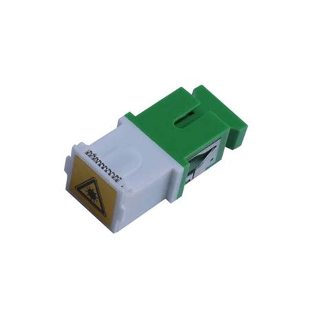 SC Simplex Adapter Green And White With Outer Shutter
