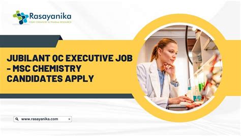 Jubilant Qc Executive Job Msc Chemistry Candidates Apply