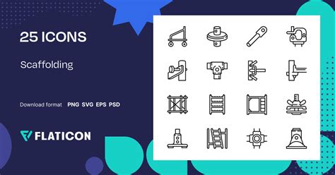 Scaffolding Icon Pack Outline 25 Svg Icons