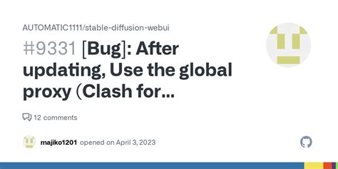 Bug After Updating Use The Global Proxy Clash For Windows Cannot