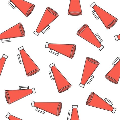 Premium Vector Speaker Toa Megaphone Seamless Pattern On A White Background Megaphone Icon