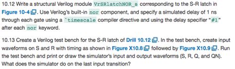 Solved 10 12 Write A Structural Verilog Module Chegg