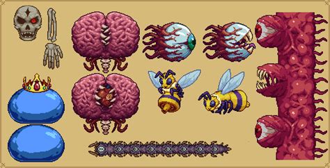 Compilation Of All Of My Pre Hardmode Boss Resprites Terraria Pixel