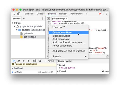 Javascript デバッグ リファレンス Chrome Devtools Chrome For Developers