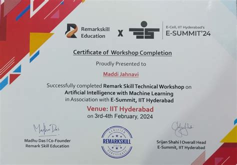 Maddi Jahnavi On Linkedin Ai Machinelearning Iithyderabad Workshop