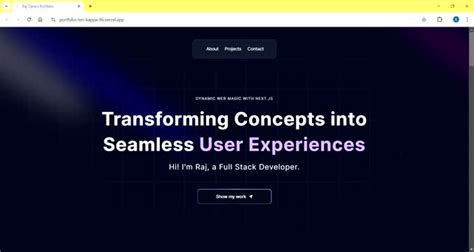 Raj Dave On Linkedin Portfolio Webdevelopment Nextjs Tailwindcss Javascript React Api